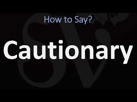 How to Pronounce Cautionary? (CORRECTLY)