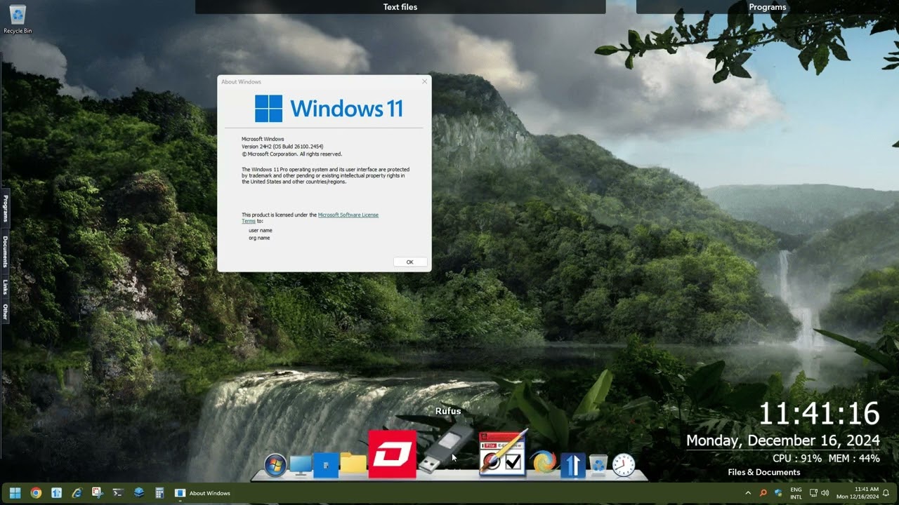 ObjectDock v3 on Windows 11 24H2