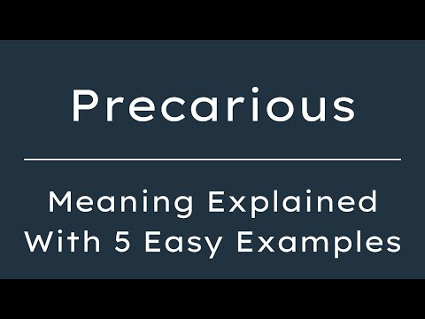 Precarious Meaning in English With 5 Example Sentences, Precarious Meaning in English