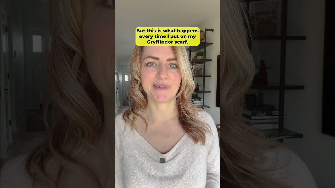 This happened when I put on a Gryffindor scarf. #harrypotter #universalstudios #hermionegranger