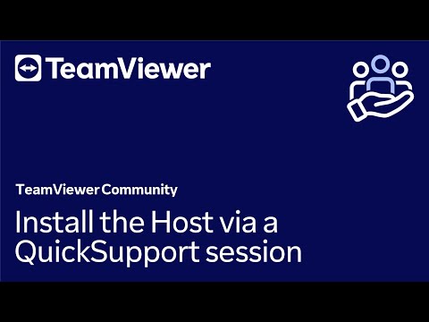 How to install the Host via a QuickSupport session