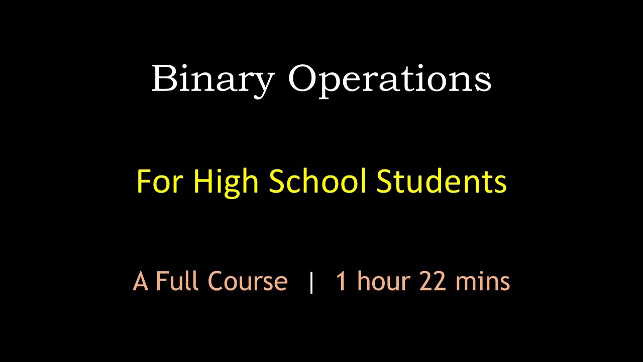 Binary Operations for High School Students | A Full Course | Maths Center