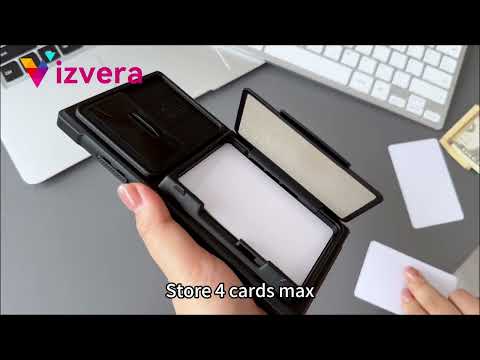Vizvera for S24 Ultra Case Wallet, Cards Holder (4 Cards) & Camera Cover & Kickstand, RFID Blocking