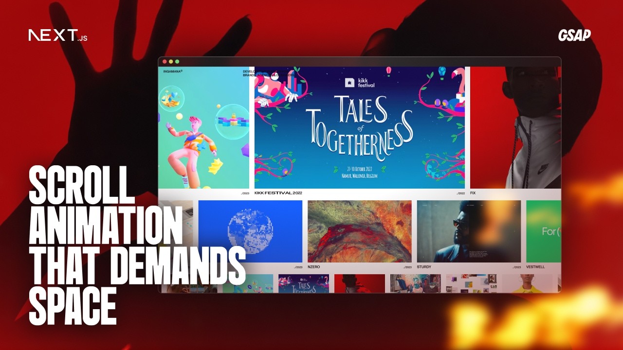 A Next JS Scroll Animation Where Every Project Fights for More Space