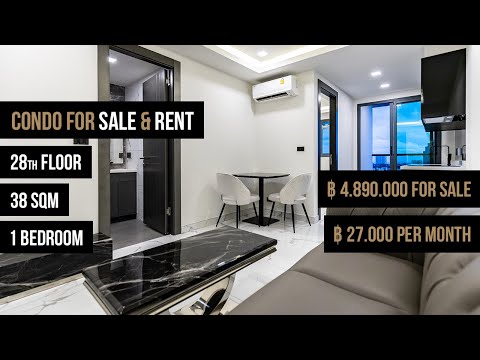 📢 Arcadia Millennium Tower | Central Pattaya | Condo for Rent & Sale | 38 sqm | 28th floor