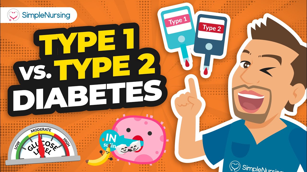 Diabetes Type 1 vs Type 2 Explained: Symptoms, Treatment, & Nursing Care | Mini Lesson Series