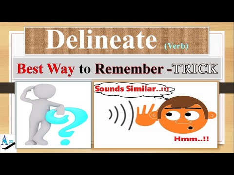 Delineate: How to Remember English vocabulary with tricks mnemonics synonyms antonyms examples