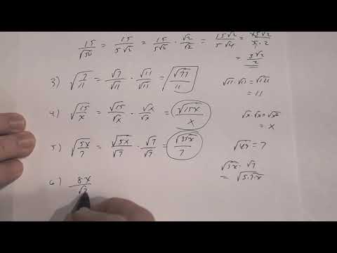 Rationalizing Denominator - Square Roots