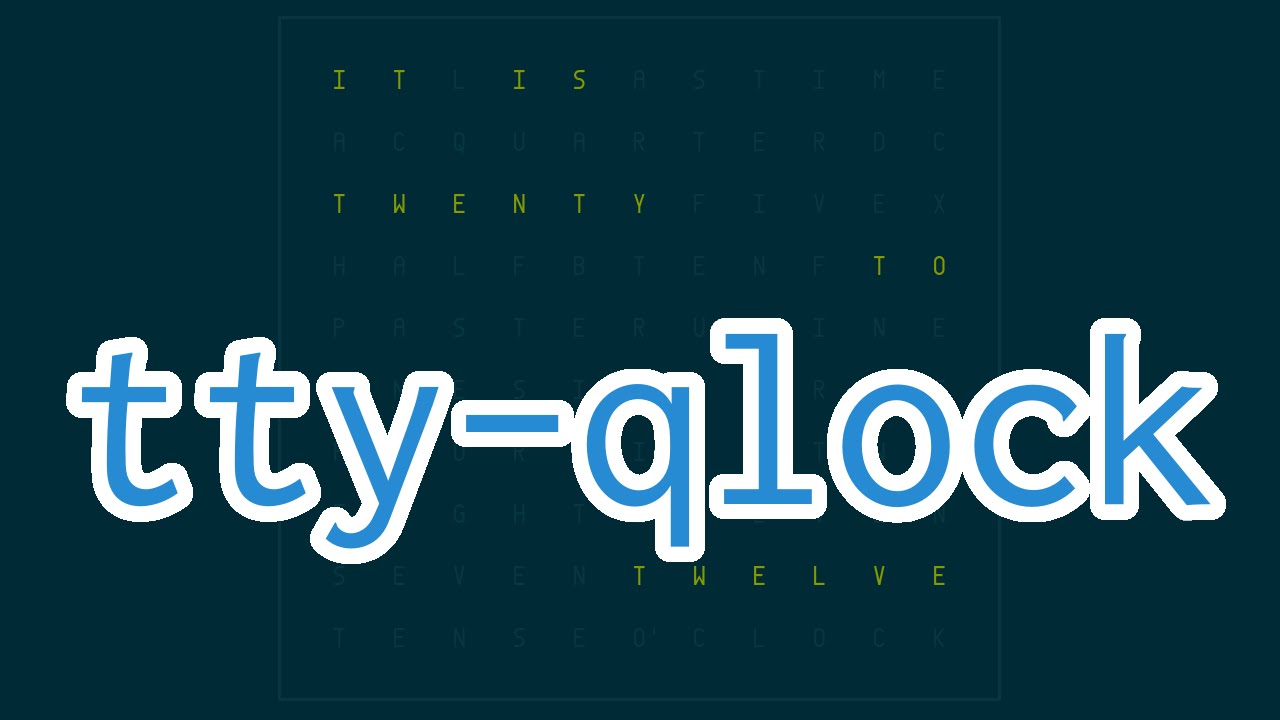 tty-qlock, text clock