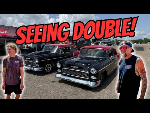 Twin '55 Chevy's! Street Racing Channel Billy Brings His Belair Over For a Comparison! Let's Cruise!