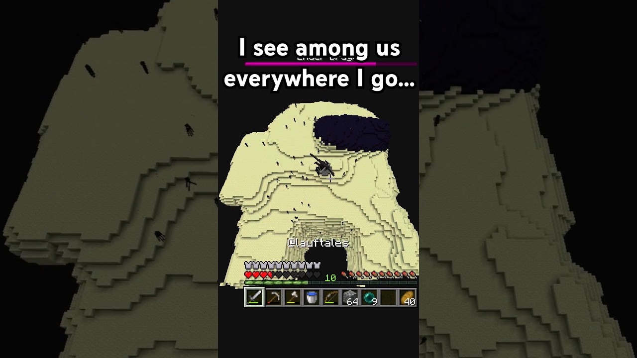 among us end island??  #minecraft #amongus #shorts