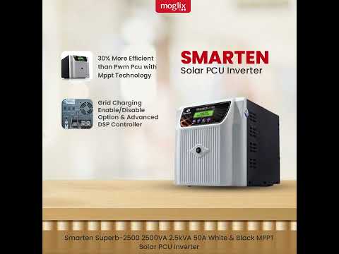 Buy Smarten Superb-2500 2500VA 2.5kVA 50A White & Black MPPT Solar PCU ...