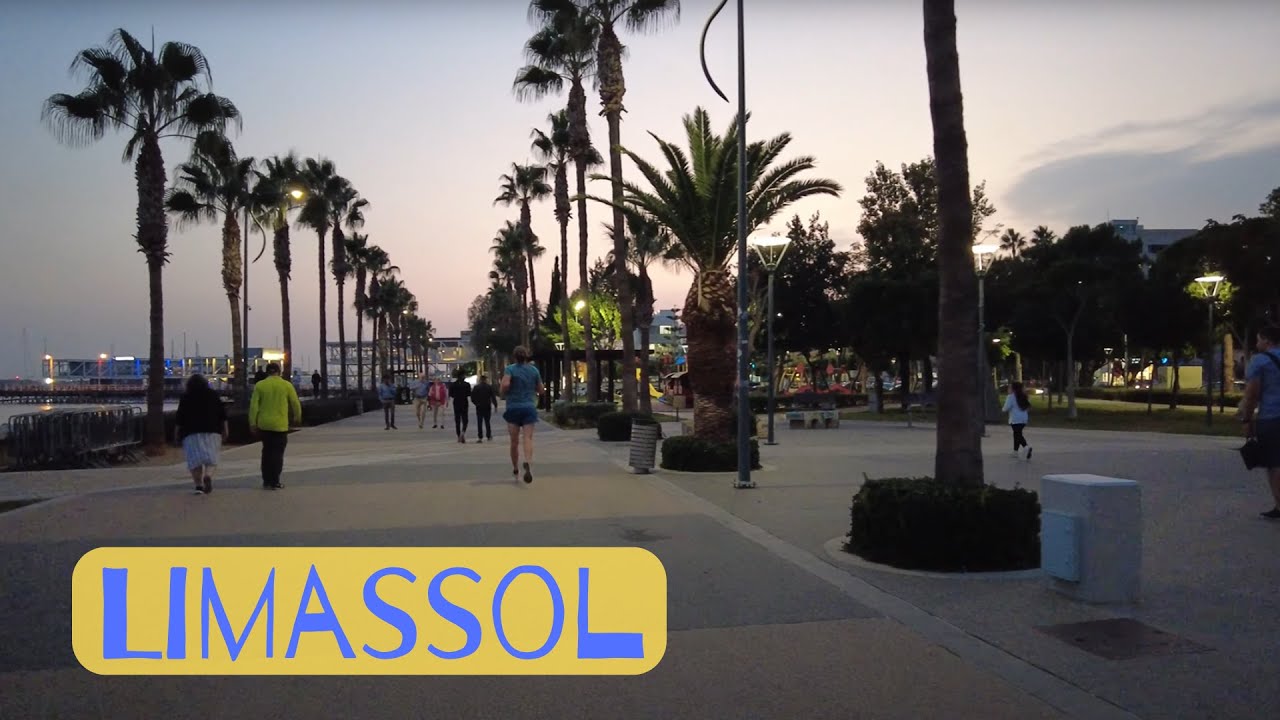 Promenade Park Molos Limassol, Cyprus [4k Ultra HD 60fps ]
