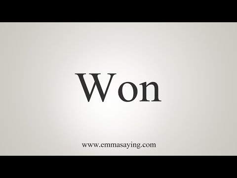 How To Say Won