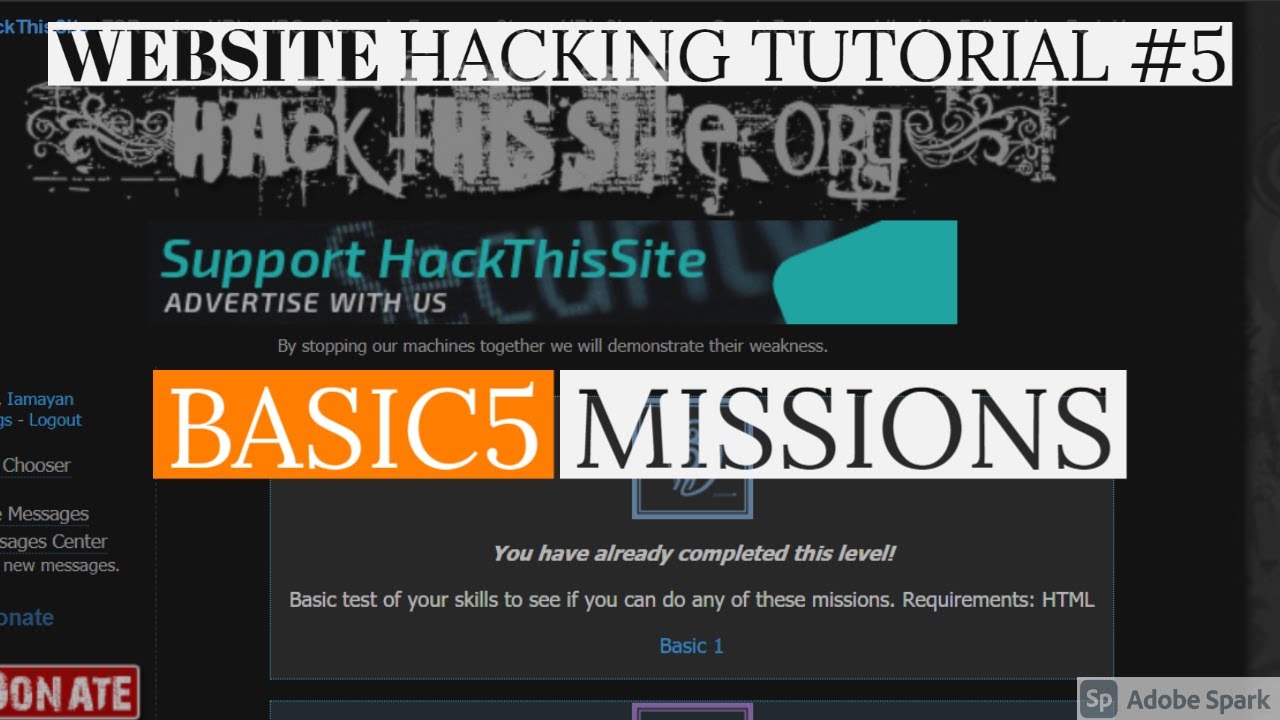 HACK THIS SITE BASIC 5 MISSION || HTS MISSIONS || Techno Ayan ||