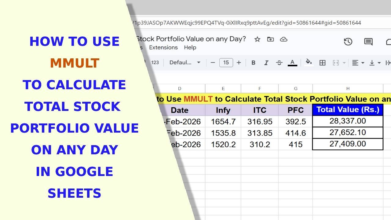 Google Sheets | MMULT Function | Matrix Multiplication |  Example | Spreadsheet | Tutorial