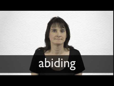 How to pronounce ABIDING in British English
