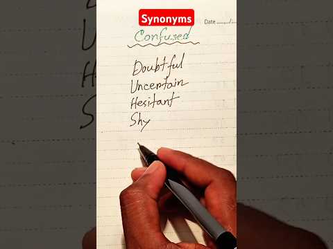 Synonymous words of confused #english #synonyms