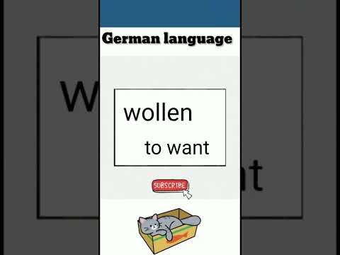 wollen ( to want) german verbs