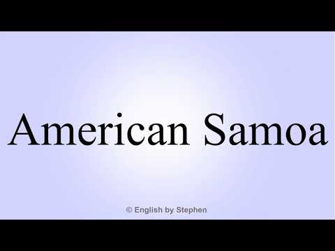 How to pronounce "American Samoa"