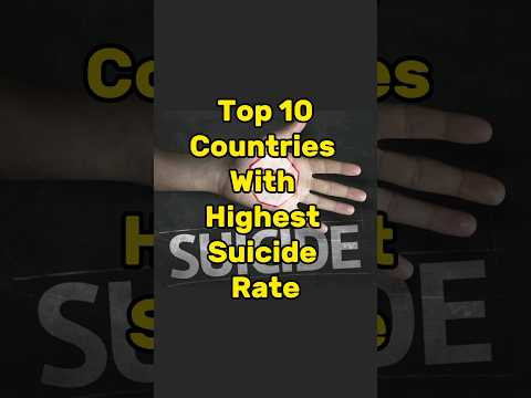 Top 10 Countries with highest Suicide rate #shorts