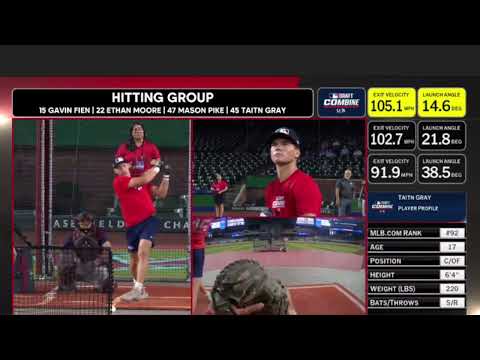 Taitn Gray Takes Batting Practice at 2025 MLB Draft Combine!