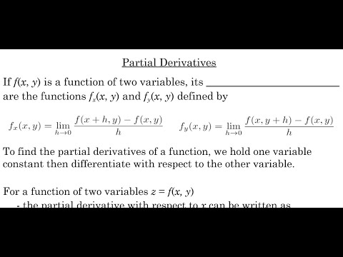 Partial Derivatives