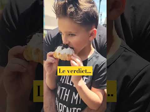 TRYING OUT Beard Papa's Cream Puffs #foodreview #shorts