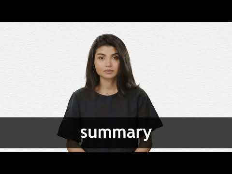 How to pronounce SUMMARY in American English
