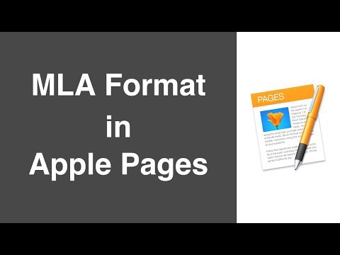 MLA Formatting in Apple's Pages
