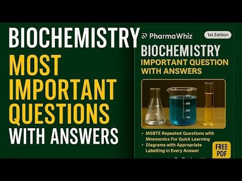 Biochemistry Free Pdf | Most Important Questions with Answers | DPharm 2nd year | 2025
