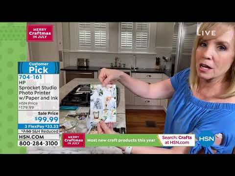 HP Sprocket Studio Photo Printer with Paper and Ink
