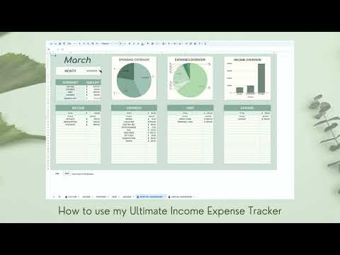 Ultimate Income Expense Tracker Spreadsheet