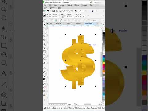 dollar sign create ✍️ in coreldraw #coreldesign #logo #viral #design #shorts #trending