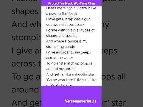 Protect Ya NeckWu-Tang Clan [Verse 5: Ghostface Killah] #hiphop #rap #lyrics #wutangclan
