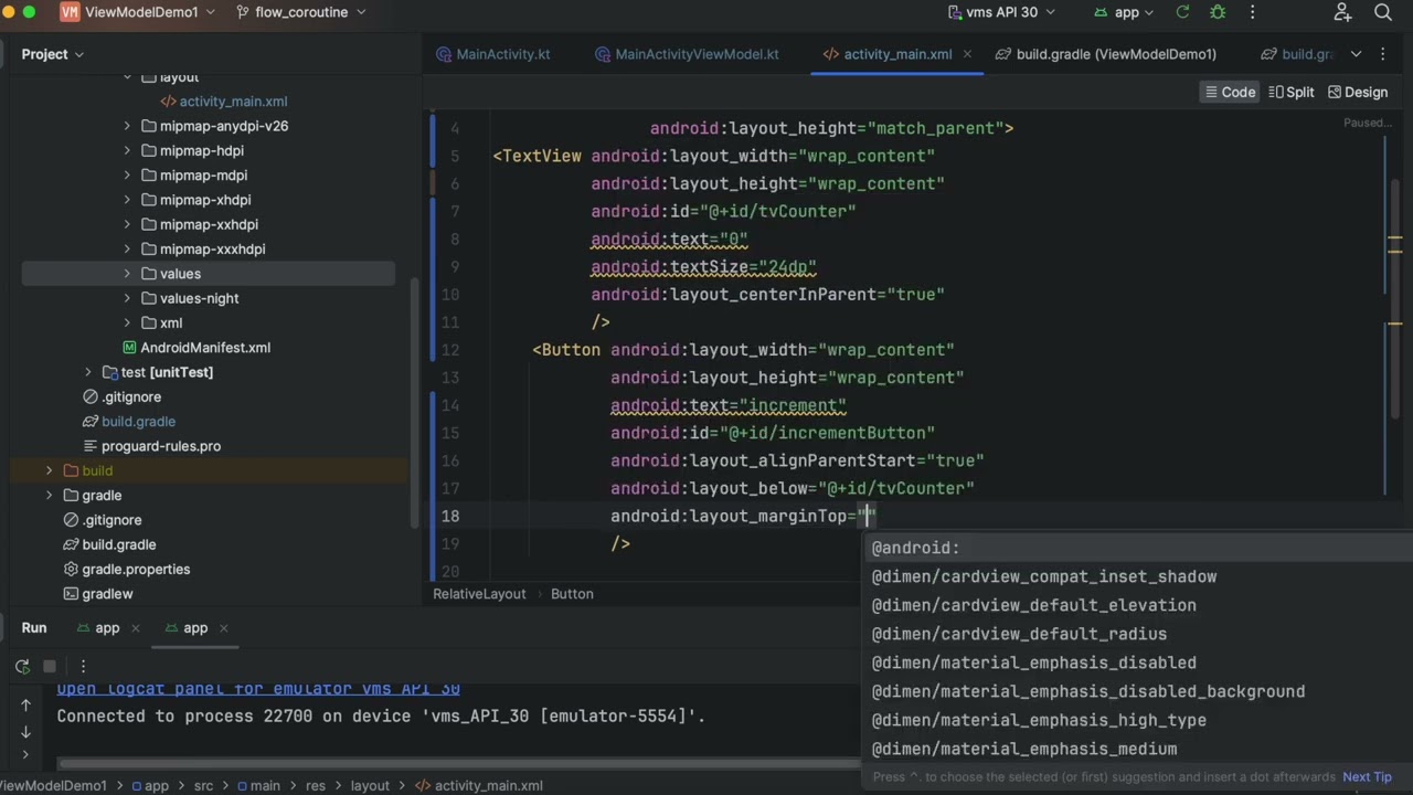 Create counter App simple 1 using kotlin android