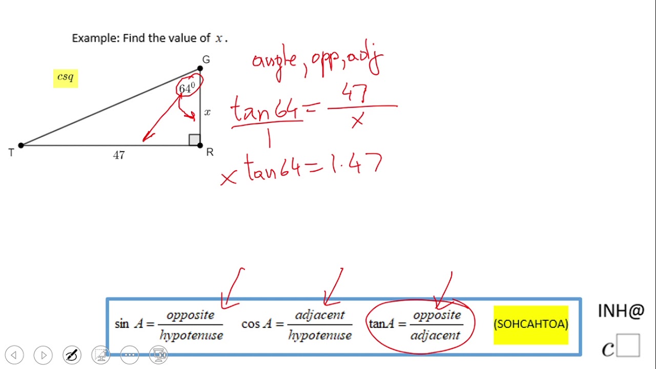 INH: Right Triangle: Trigonometric Ratios #6