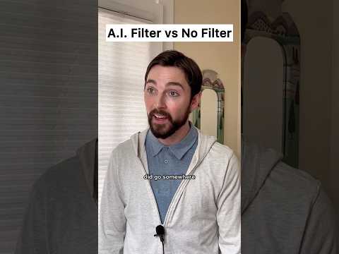 A.I. Filter vs No Filter #ai #filter