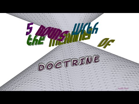 doctrine - 6 nouns with the meaning of doctrine (sentence examples)