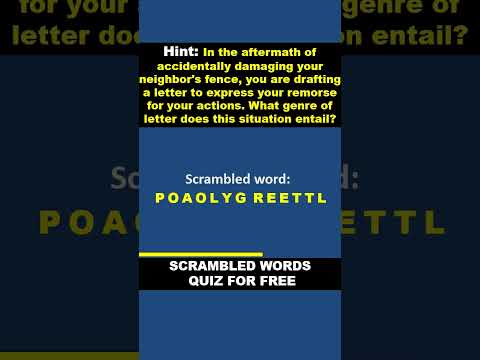 Will you take the Challenge of this Scrambled Word Quiz??