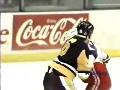 Jay Caufield vs. Chris Nilan, March 26, 1989 - Pittsburgh Penguins vs ...