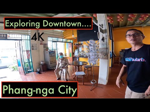 [4K] Walking Thailand: (downtown) Phang-Nga City