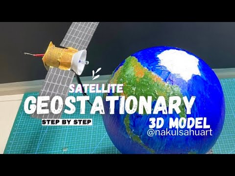 geostationary satellite model making phyics project #science working model NakulSahuArt