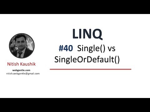 (#40) Single() vs SingleOrDefault() | | LINQ tutorial for beginners