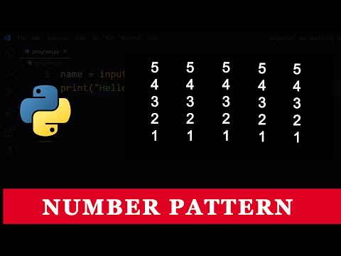 Python Program To Print Number Pattern in Square Shape | 08