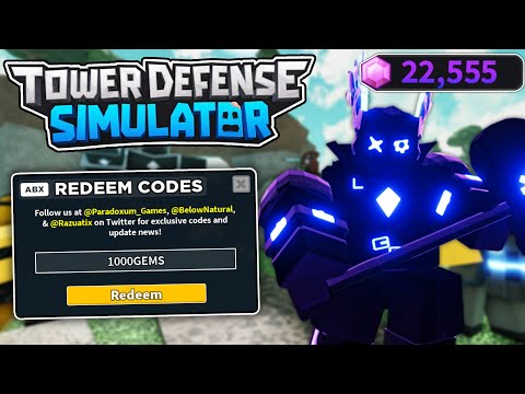 *NEW* ALL WORKING CODES FOR TOWER DEFENSE SIMULATOR 2022! ROBLOX TDS CODES!