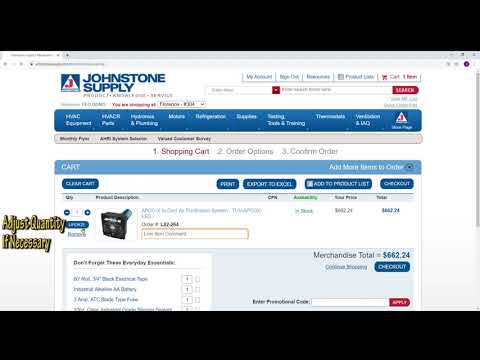 How to Place an Order on the Johnstone Supply Website