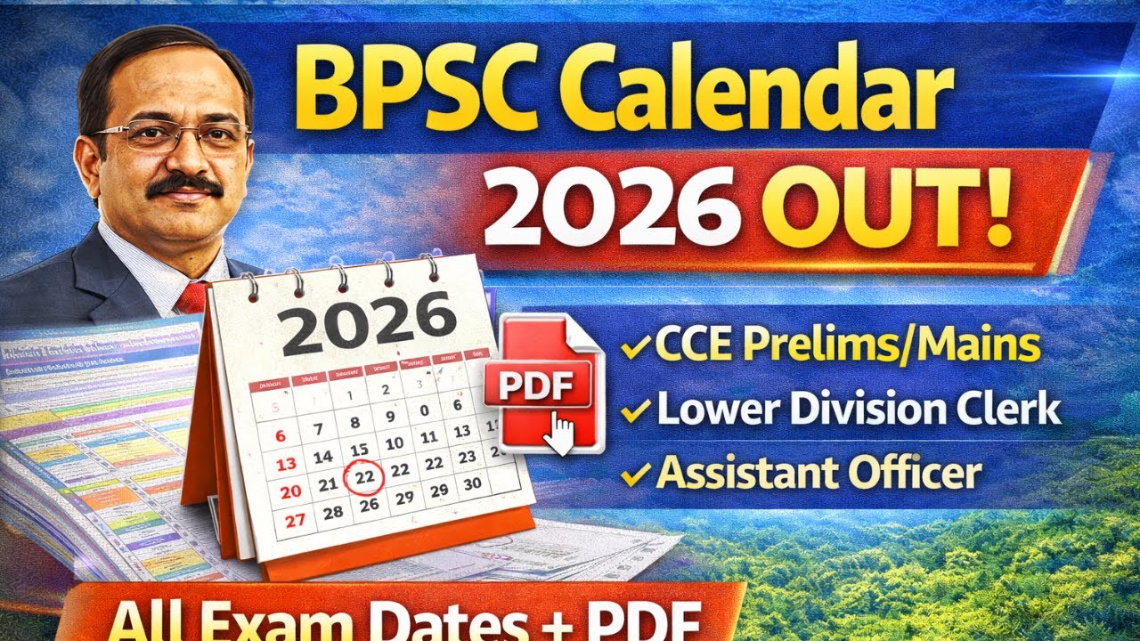 BPSC Exam Calendar 2026 OUT | All Exam Dates, PDF Download & Schedule Explained