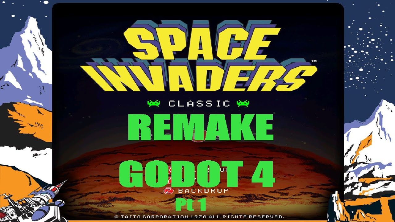 Space Invaders Recreation in Godot 4 Pt1 #arcade #spaceinvaders #godot4