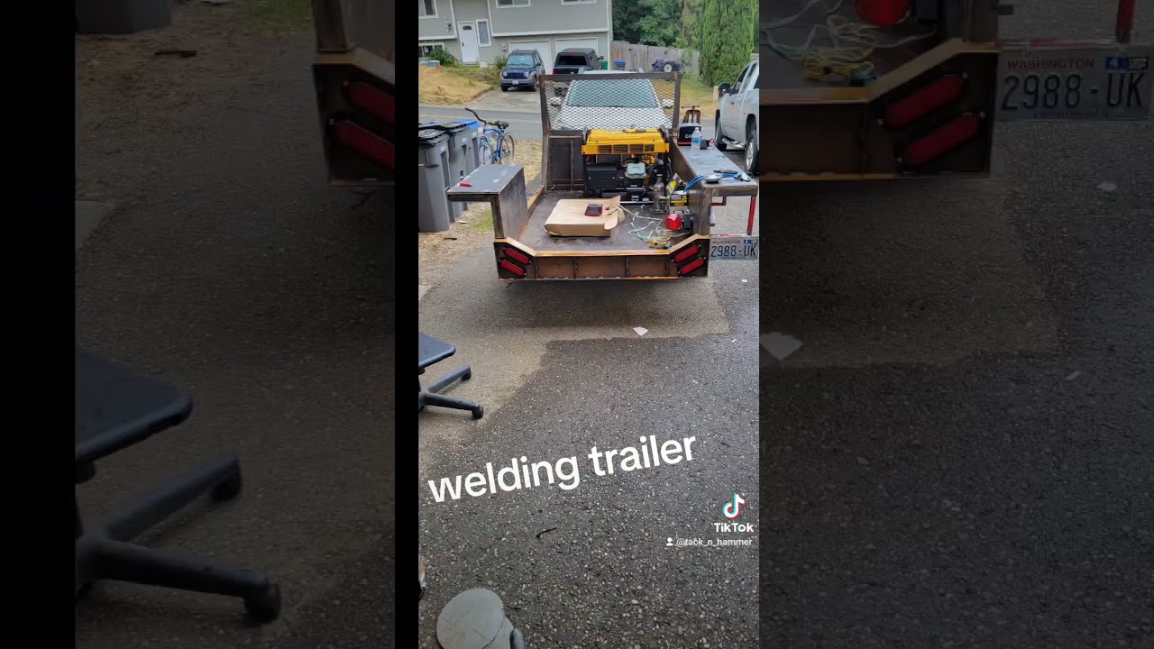welding trailer #diy #steel #fabrication #trailer #weld